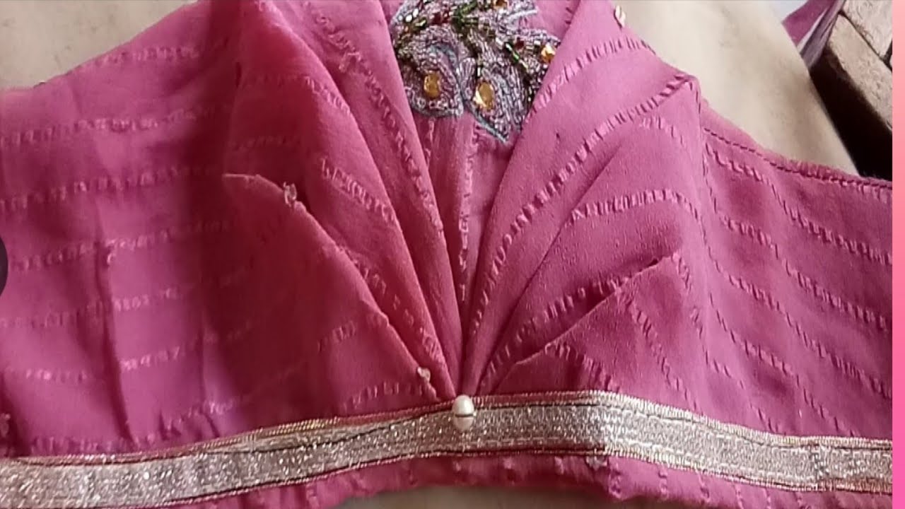 Origami sleeves cutting stitching tutorial with lining - YouTube