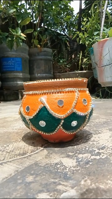 Matka Design😍| Janmastami special 🦚💙|#shortsfeed #diy #ytshorts # ...