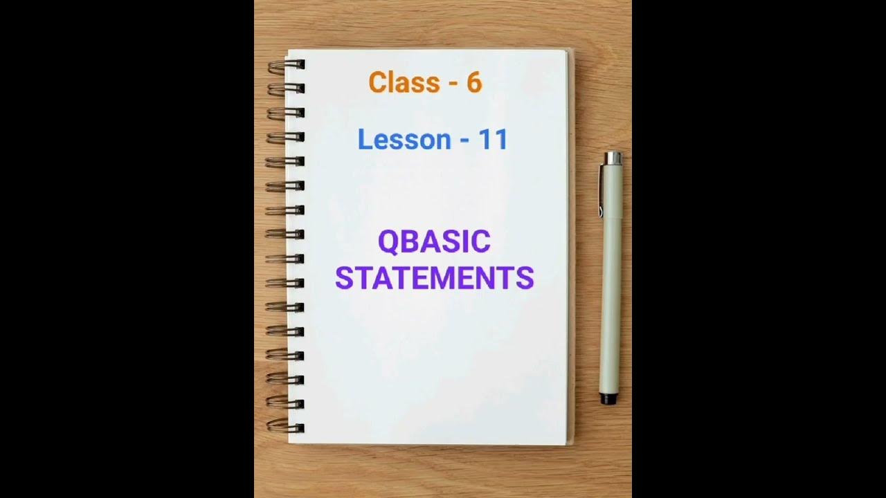 Computer || Class - 6 || Chapter - 11 || Qbasic Statements || questions ...