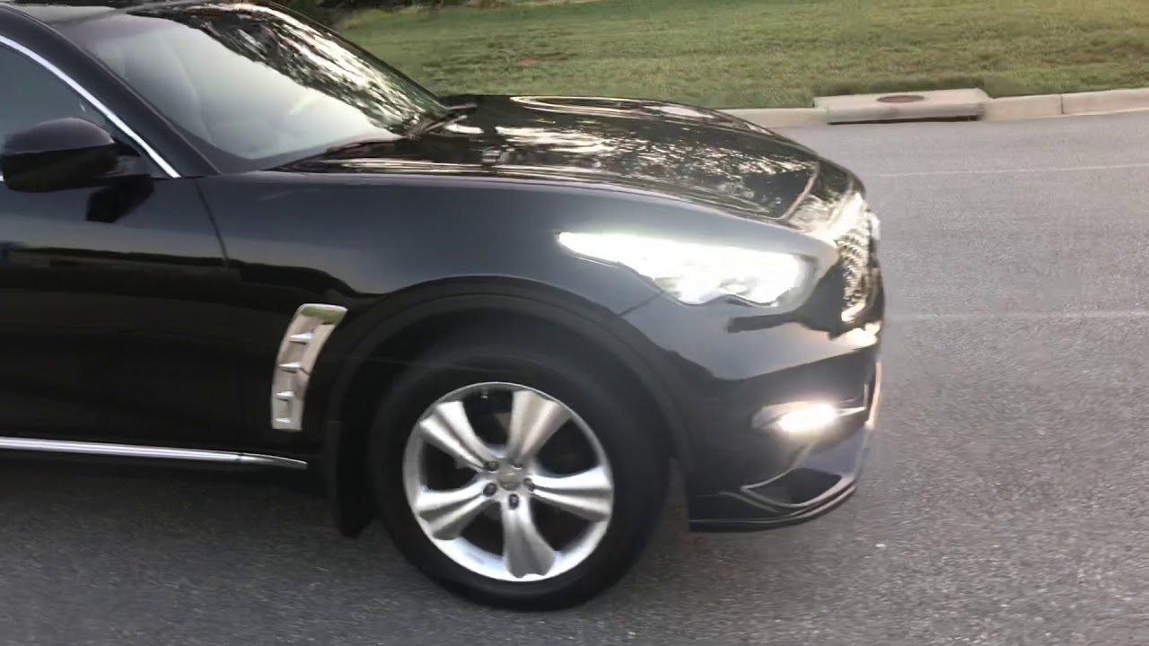 INFINITI QX70 / FX35 Custom front bumper cover w/ DRL - YouTube
