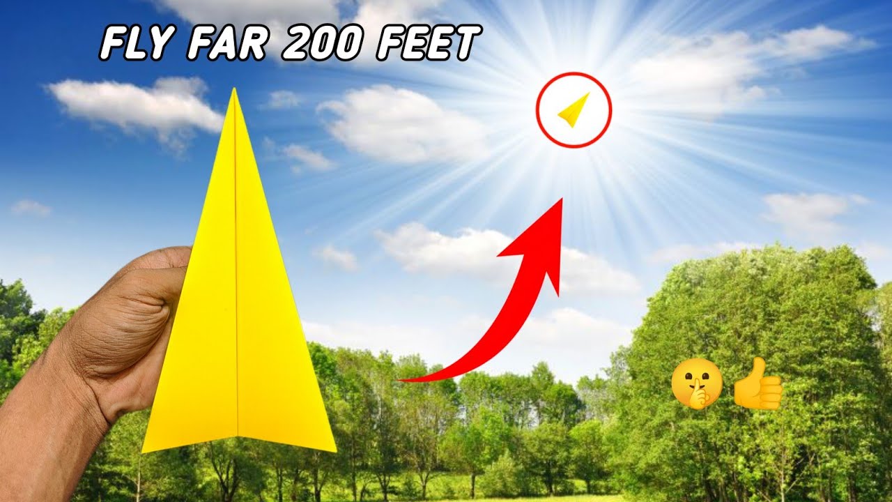 how to make paper airplane flies far 200 feet - Craft Ideas - YouTube