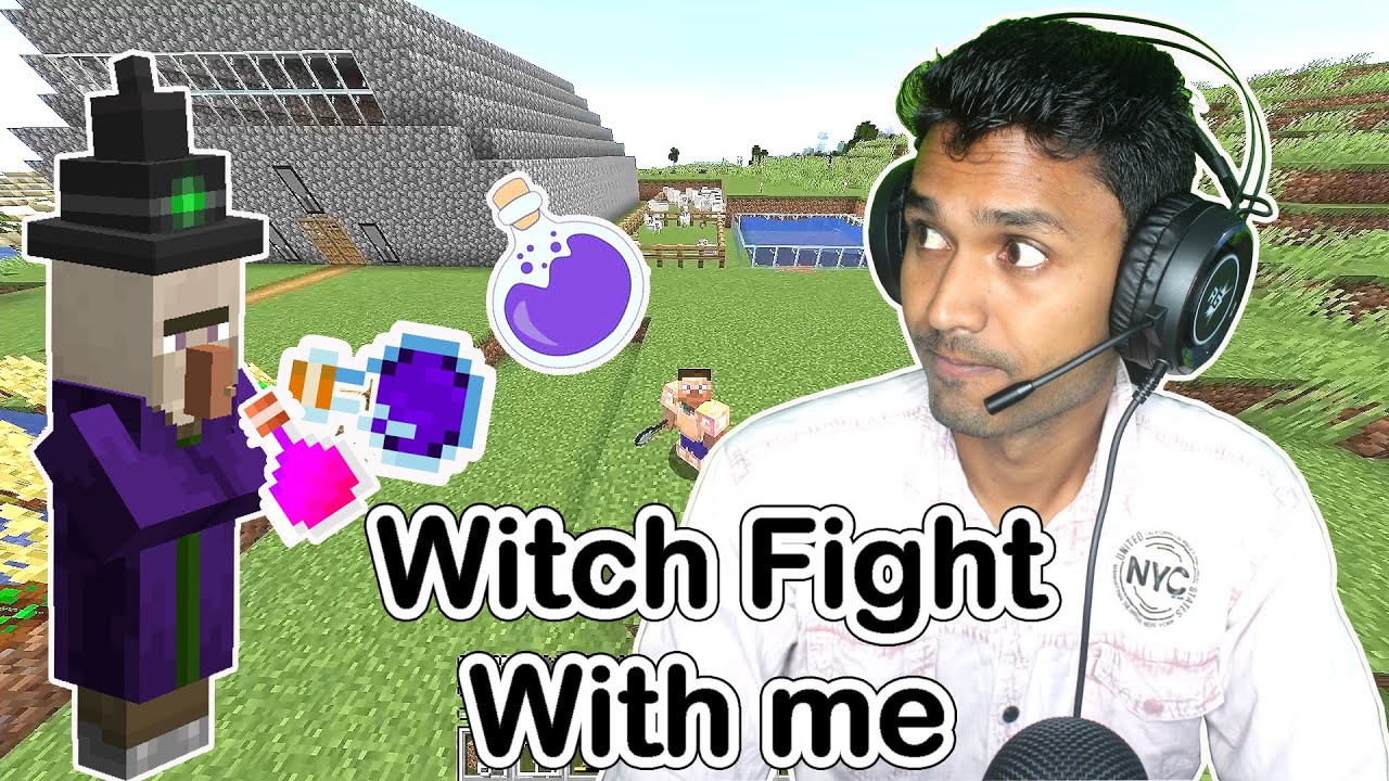 Witch Fight with me and | I am win | | Minecraft #9 - YouTube