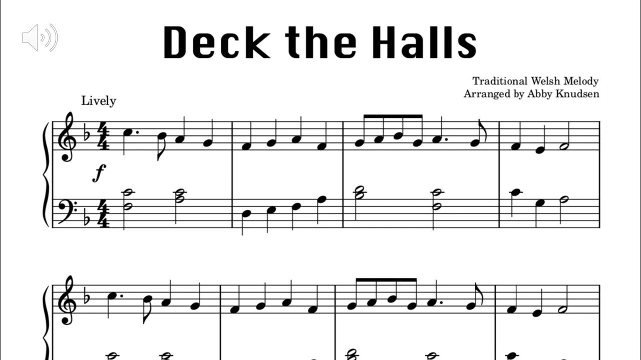 Deck the Halls | Easy Christmas Piano Sheet Music - YouTube