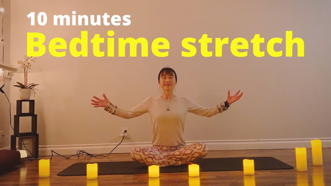 【Relax 】10minutes Bedtime Stretch - Gentle spinal flow movement - - YouTube