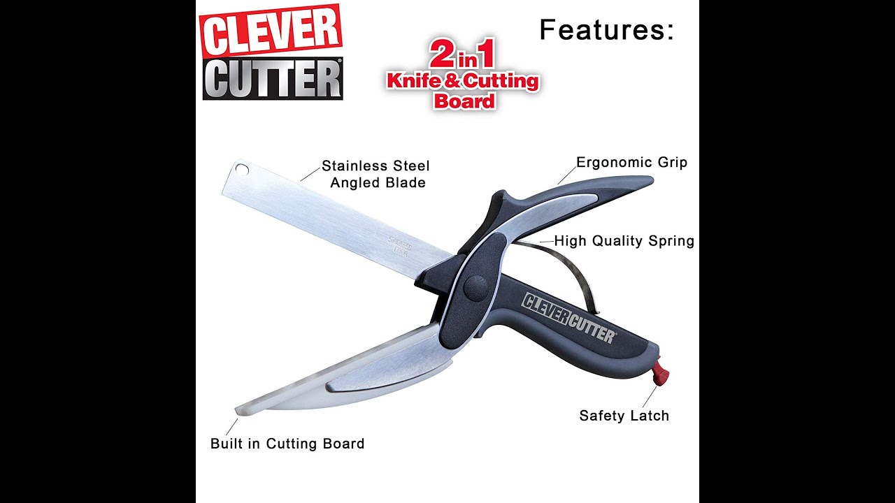 Clever Cutter 2 in 1 Food Chopper Kitchen Scissors Smart Cutter Kitchen ...