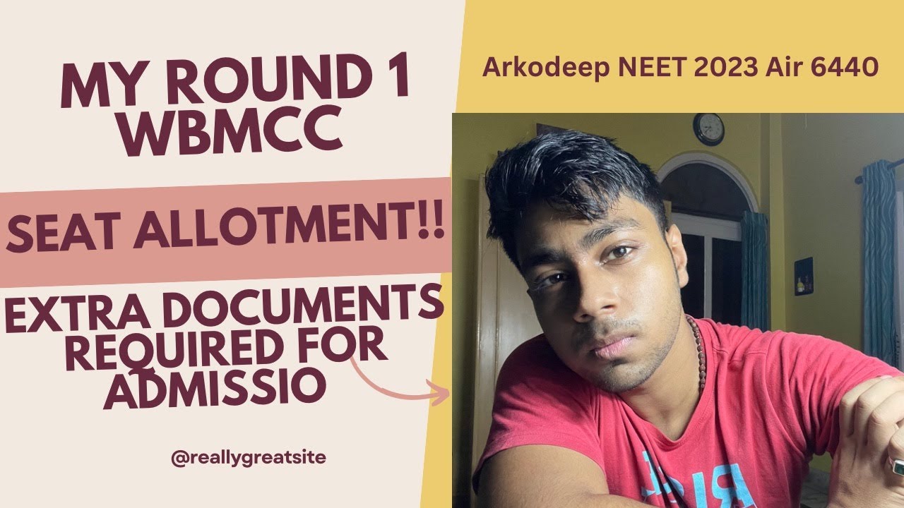 WHICH COLLEGE I GOT IN WBMCC FIRST ROUND? || EXTRA DOCUMENTS REQUIRED FOR ADMISSION😍 - YouTube