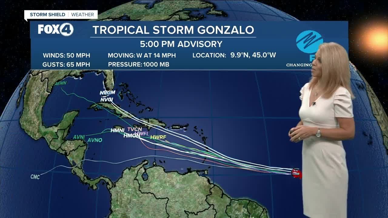 Tropical Storm Gonzalo Update 5PM 7/22/20 - YouTube