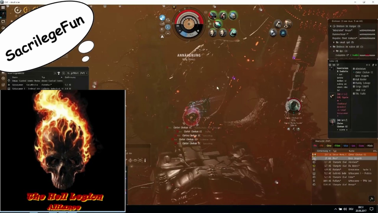 Eve Online - Sacrilege High sec PvP end with dead Orca - YouTube