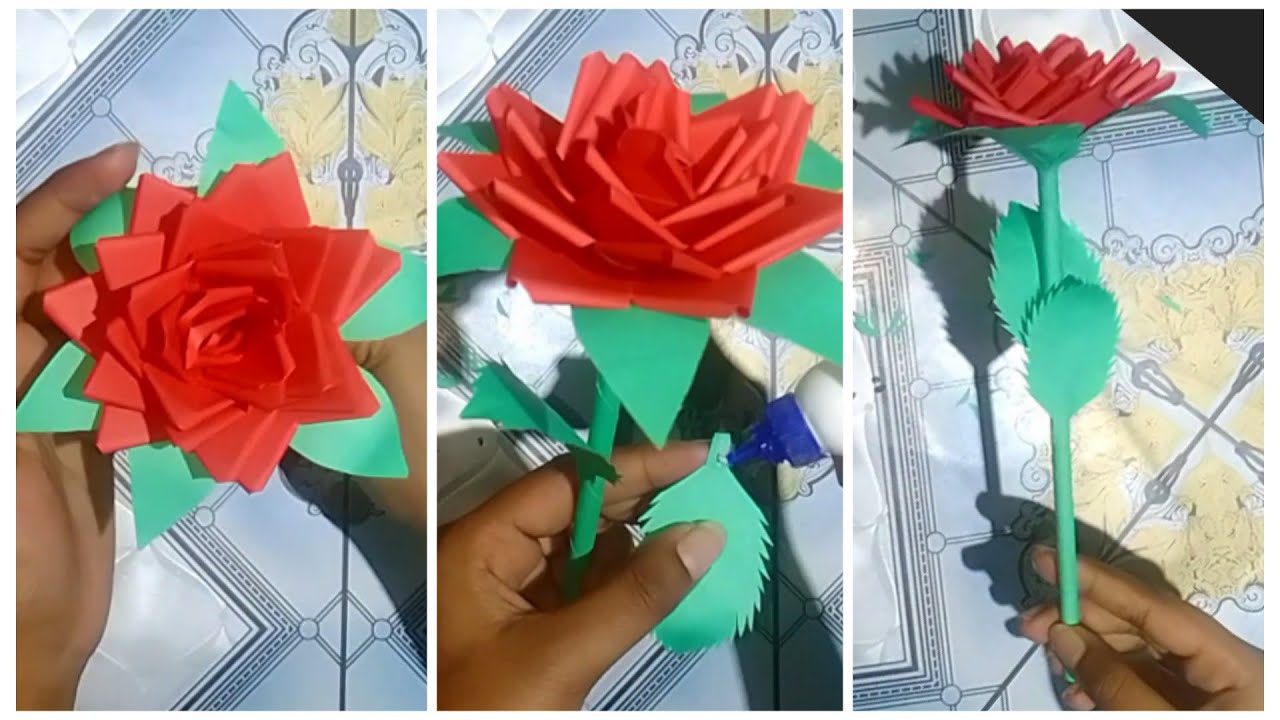 How to make beautiful flower with paper. - YouTube