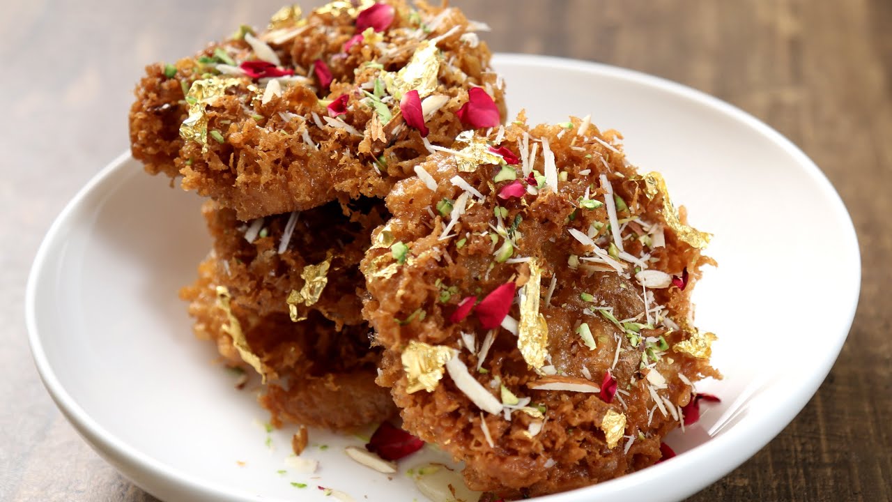 How To Make Ghevar | Diwali Special Recipe | The Bombay Chef - Varun ...