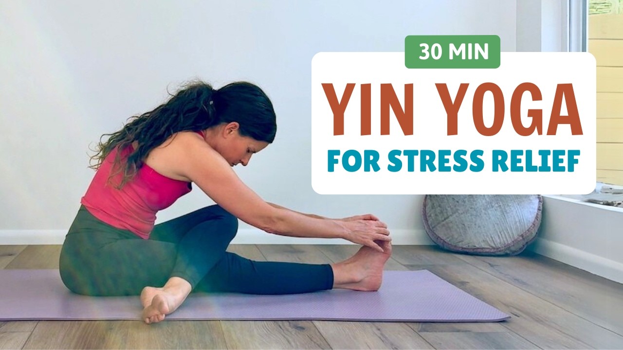 30 Min Yin Yoga For Stress Relief | Slow Deep Stretch For Full Body ...