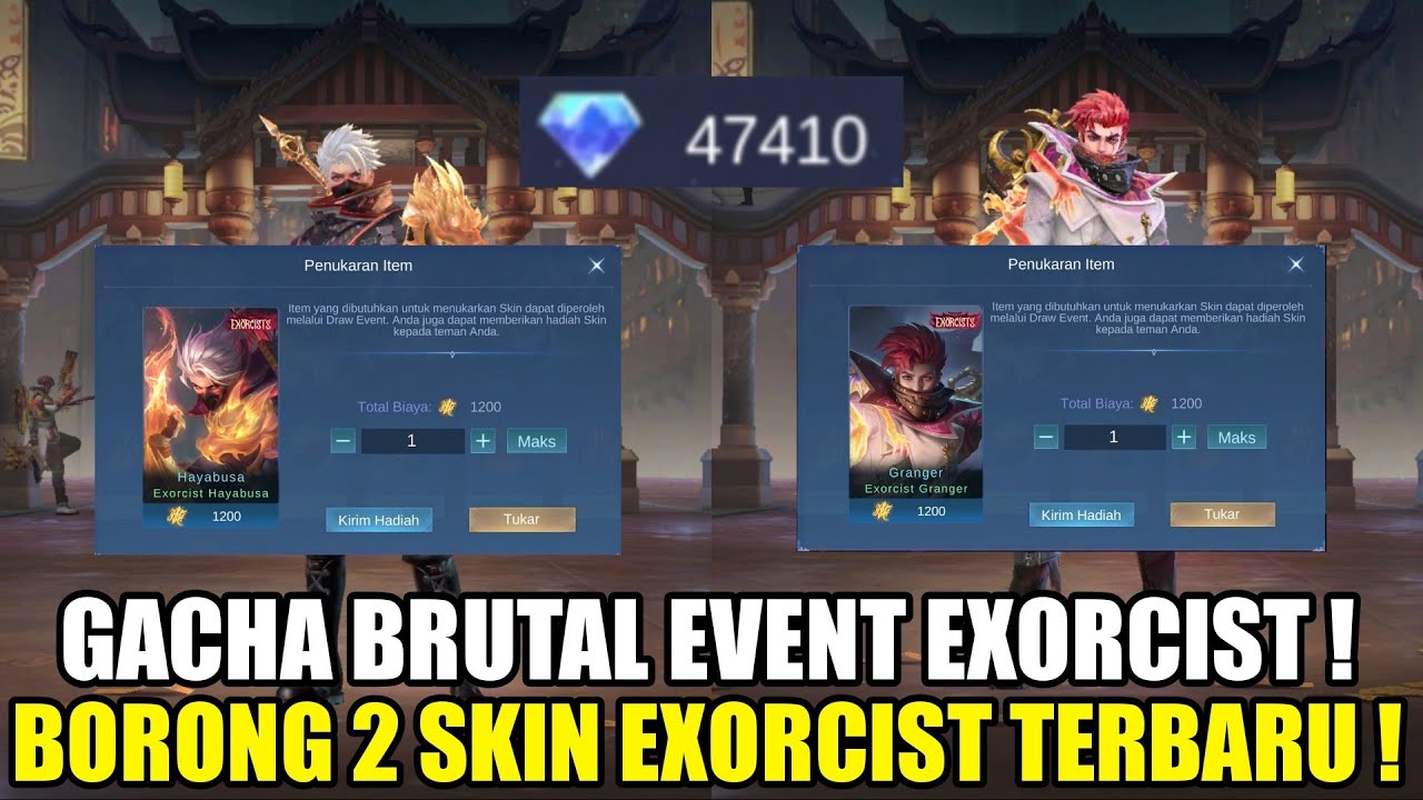 GACHA BRUTAL EVENT EXORCIST 2024 ! HARGA SKIN EXORCIST GRANGER DAN ...