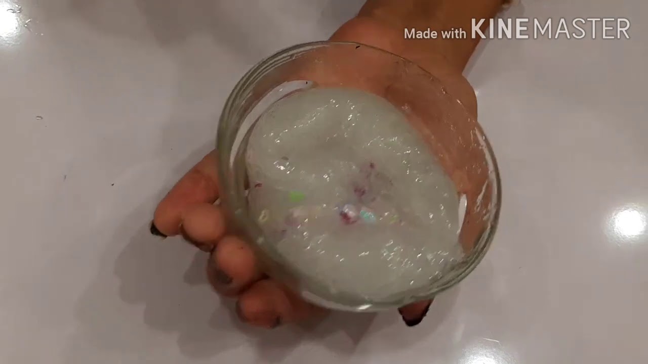 how to make crystal clear slime - YouTube