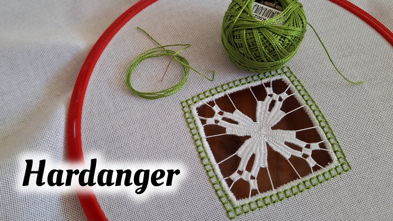Hand embroidery 🪡 : Hardanger Embroidery technique tutorial for beginners step by step - YouTube