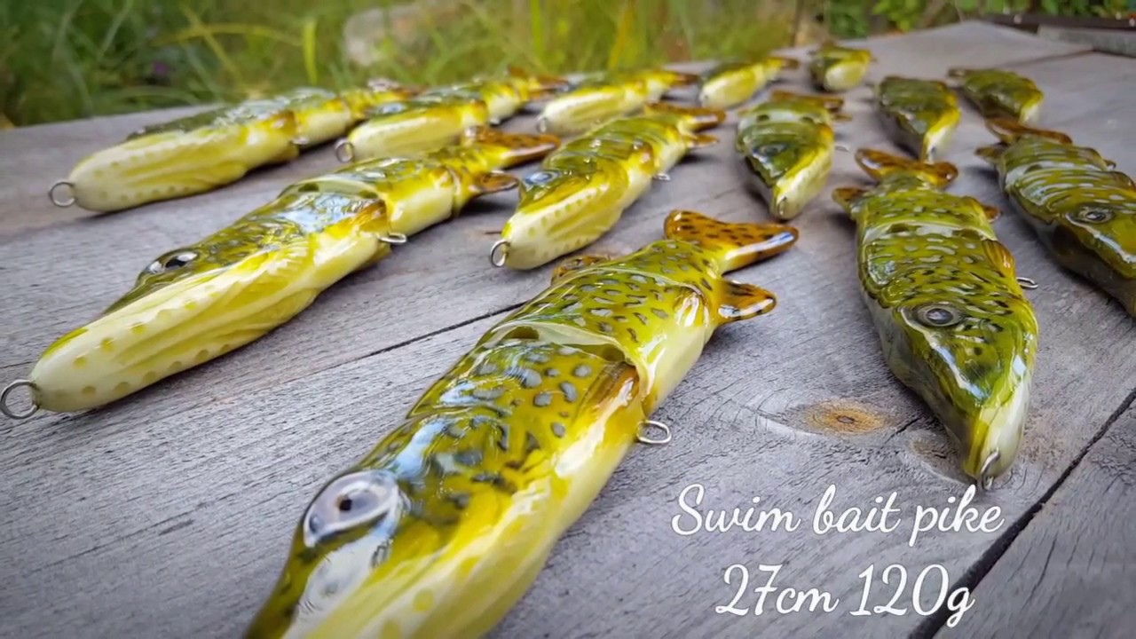 Swim bait pike 27cm 120g - YouTube