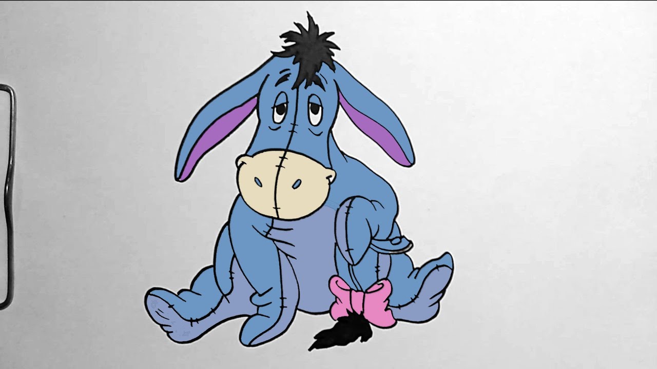 How to Draw EEYORE | WINNIE THE POOH - YouTube