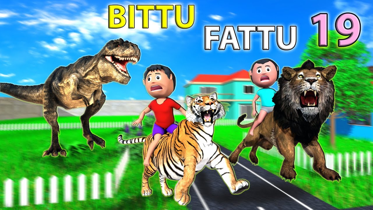 Bittu Fattu 19 | Dinosaur Wala Cartoon | Bittu Fattu Toons | Bittu ...
