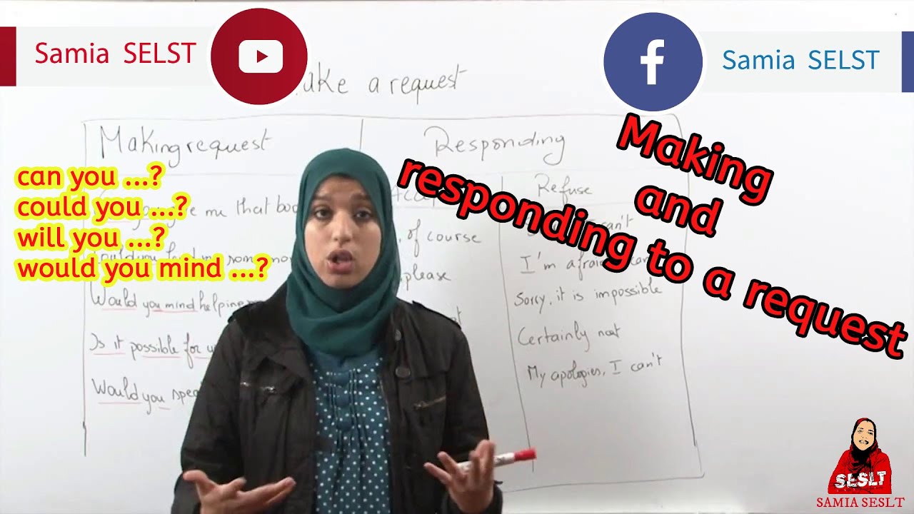 Lesson english expressing: Making and responding to a request - YouTube