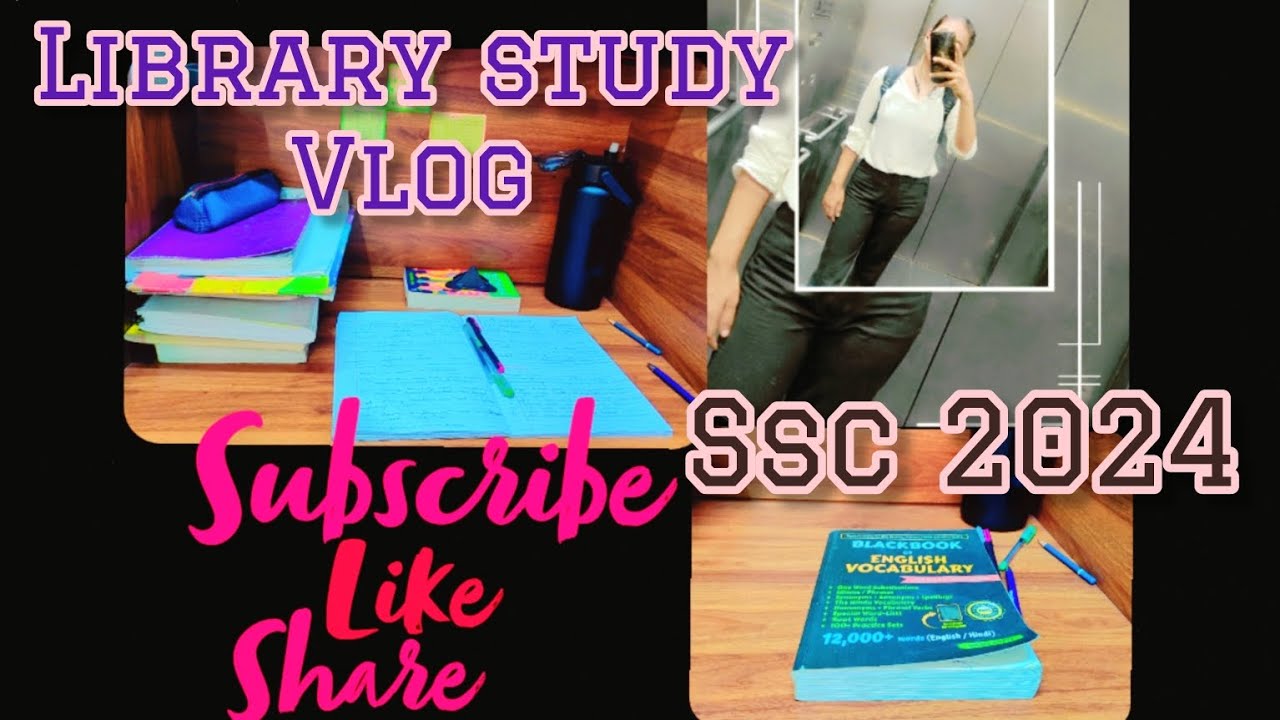 Library study vlog| SSC exams 2024 preparation| ssc stenographer ...