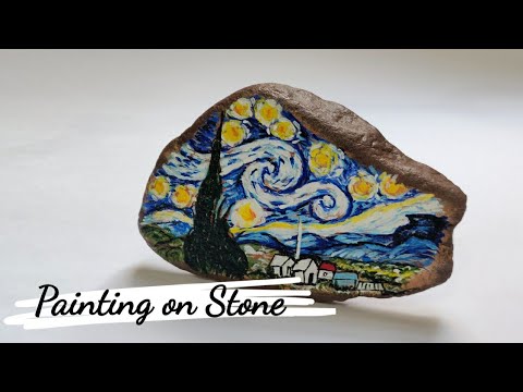 Painting on Stone | Starry Night Painting - YouTube