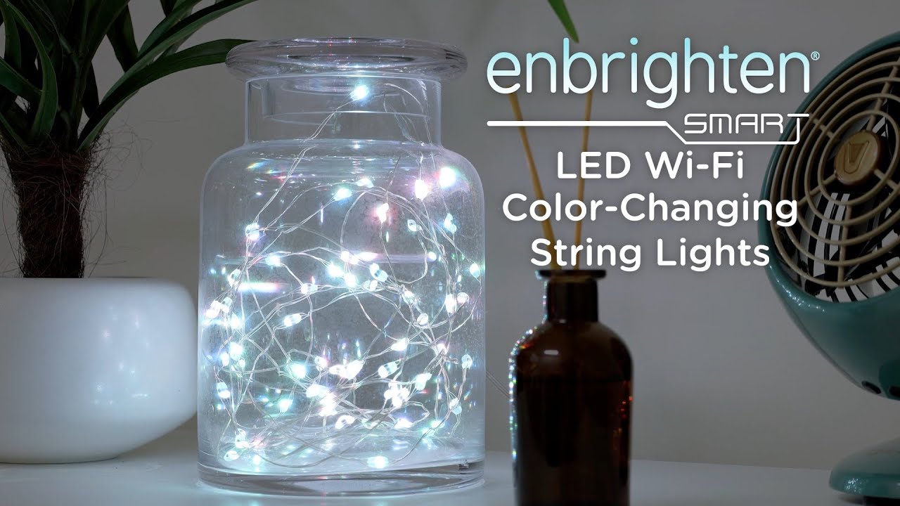 69281: Enbrighten Smart LED Wi-Fi Color-Changing String Lights ...