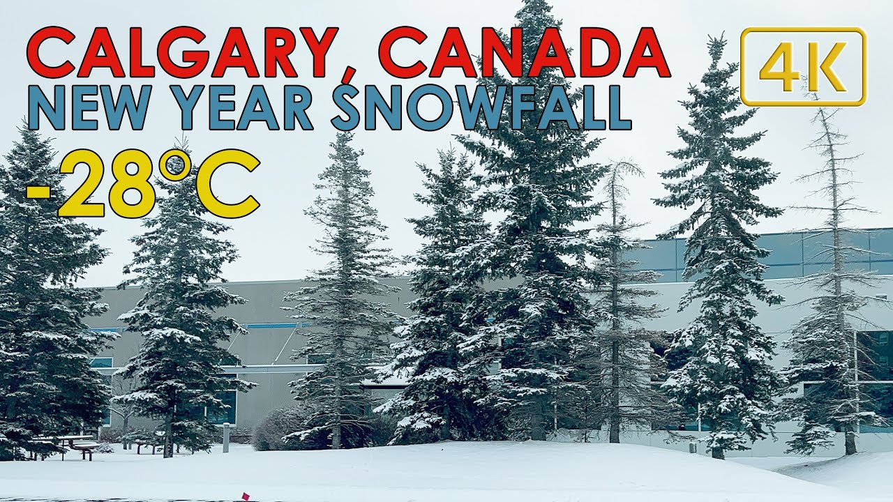 -28°C Extreme Cold and Driving Around NE Calgary Canada - YouTube