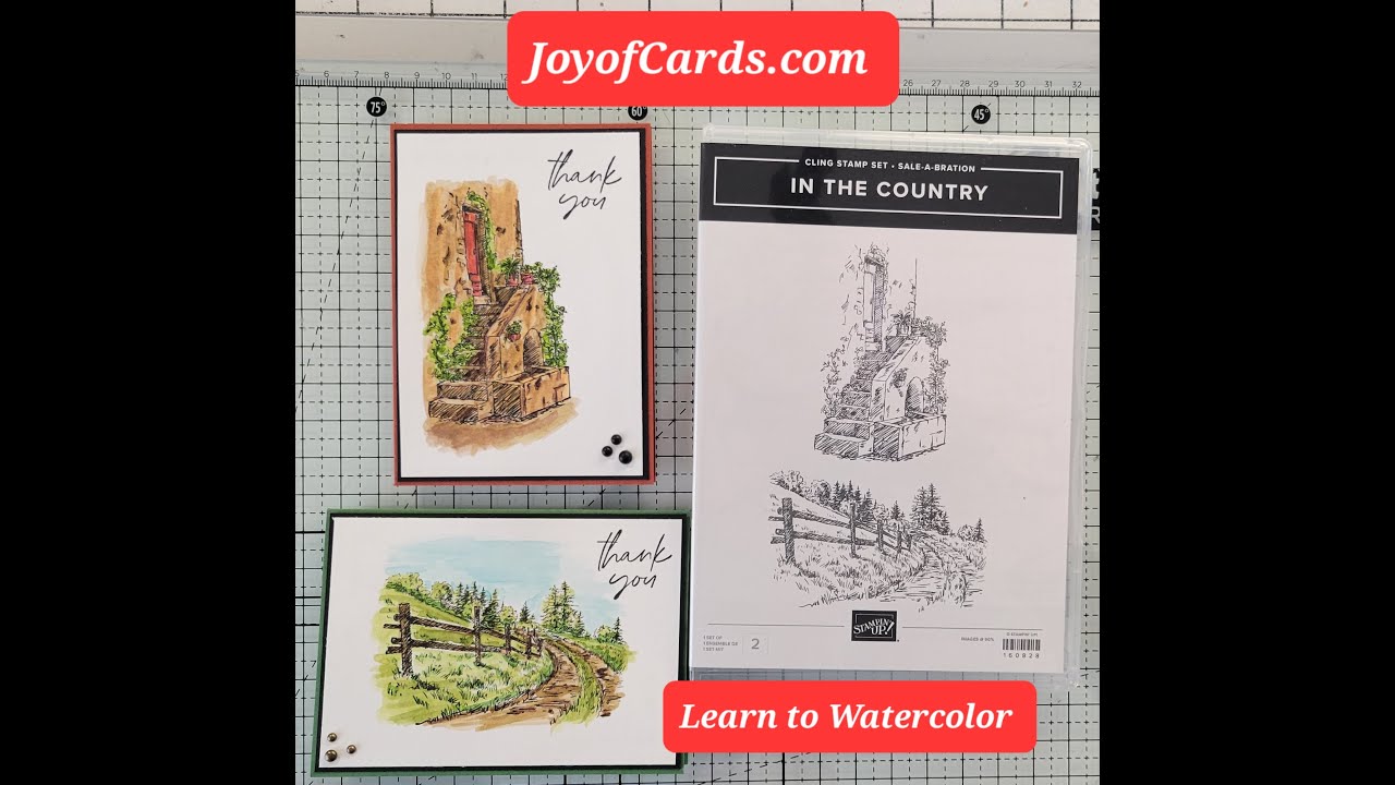 Beautiful In the Country Watercolor Note Cards Stampin' Up! - YouTube