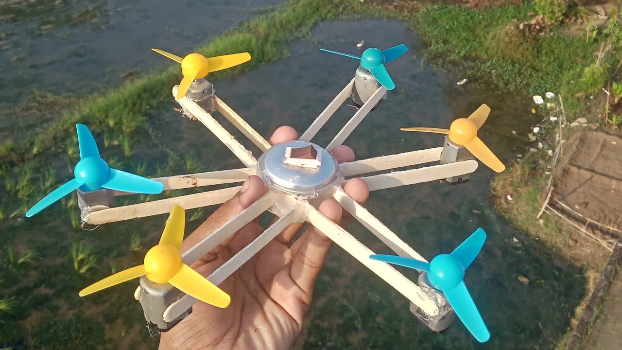 How to make drone at home | using dc motor | fans | Easy - YouTube