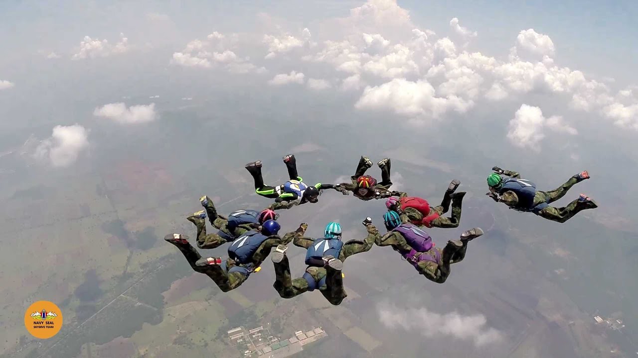 #โดดร่ม #Skydive โดดร่มเกาะหมู่ 8 way speed ลพบุรี6 Navy Seal Skydive ...