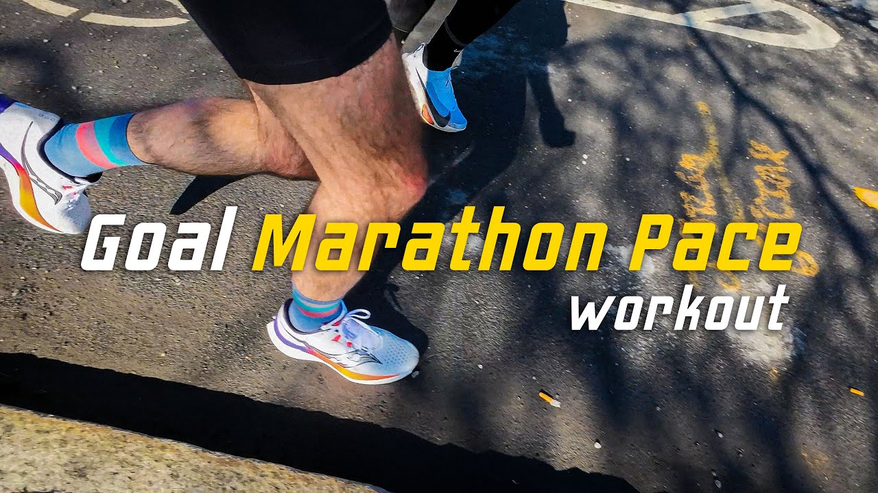 Awesome GOAL MARATHON PACE Workout (14 Miles Total) - YouTube