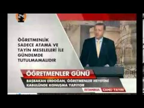 Başbakan Erdoğan. Öğretmenler Heyeti Kabülünde Konuştu.