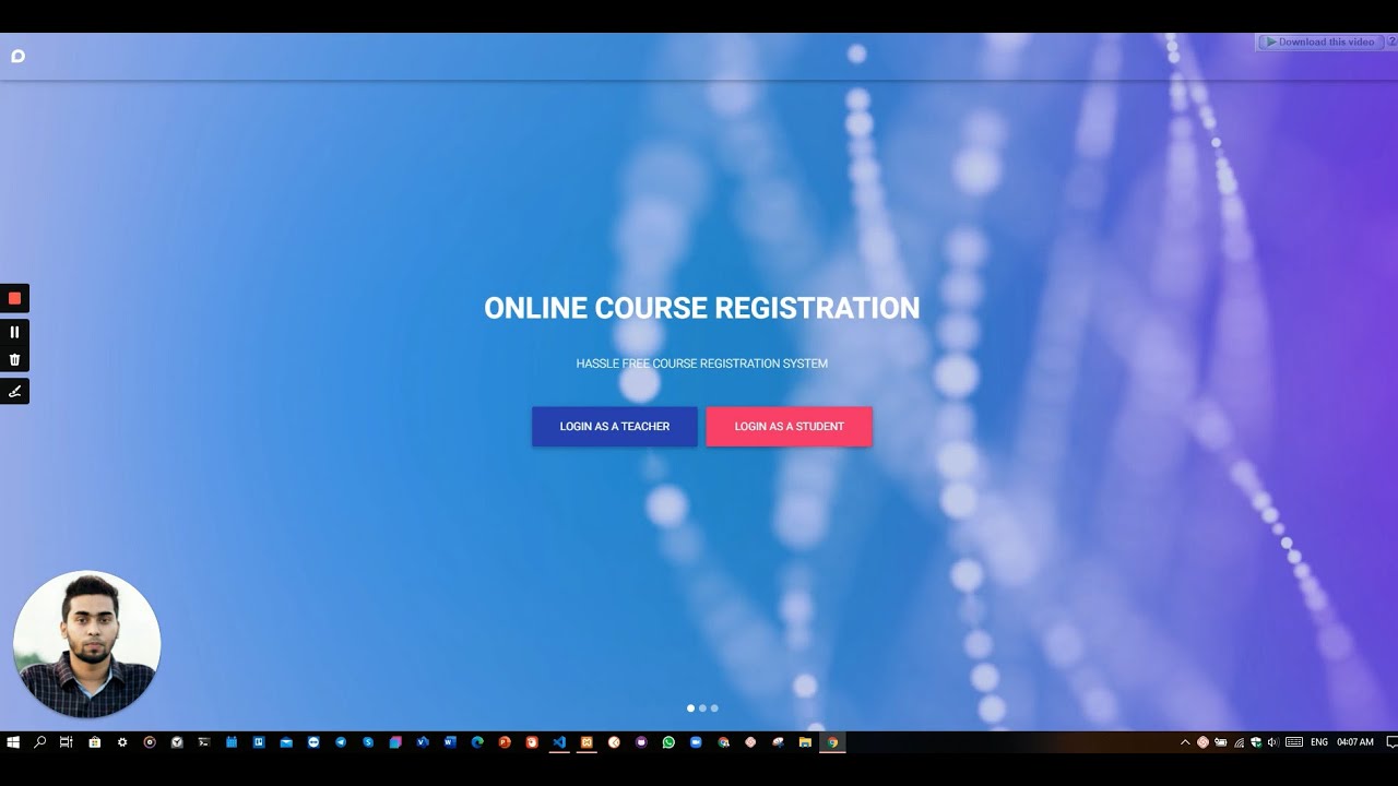 Online Course Registration System | Web Application | Demonstration ...