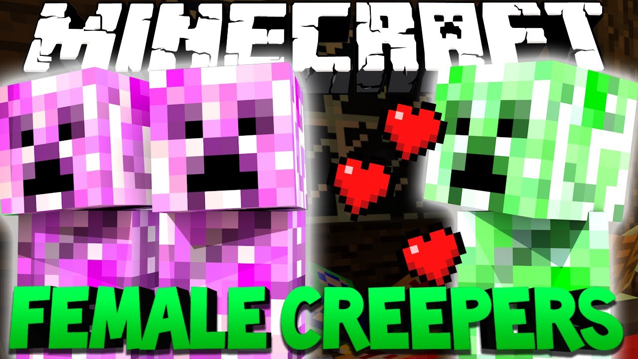 Minecraft Mod Review: Female Creepers Mod - YouTube