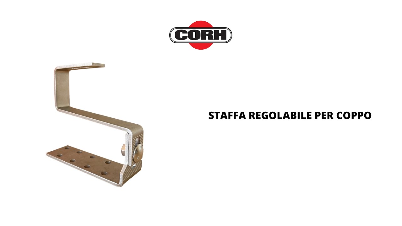 Staffa regolabile per coppo per non forare le tegole, con due posizioni ...