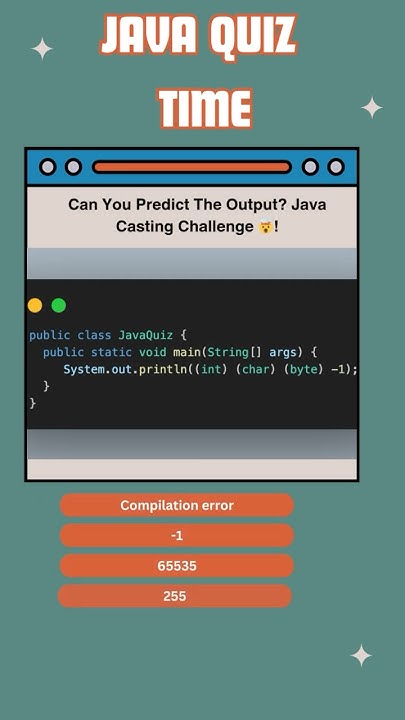 Can You Predict The Output? Java Casting Challenge! #learnjava #codingchallenge #java #code # ...