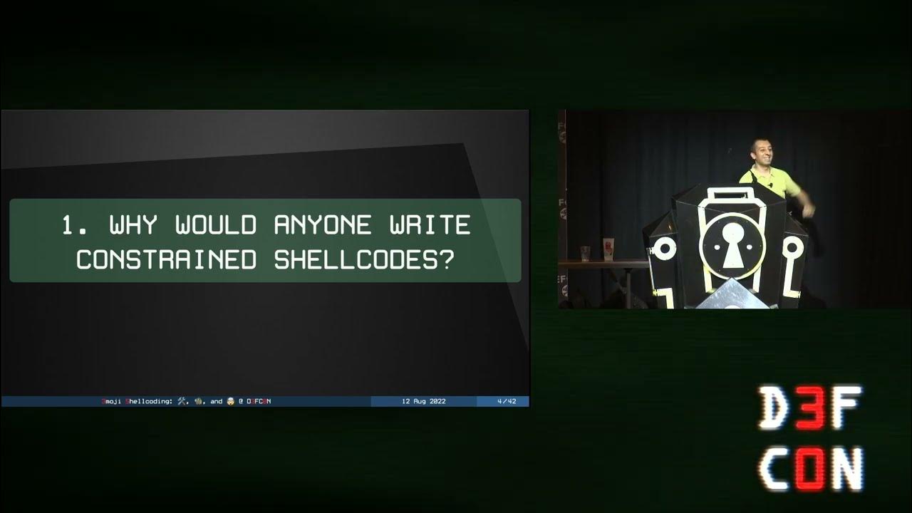 DEF CON 30 - Hadrien Barral - Emoji Shellcoding: 🛠️, 🧌, and 🤯 - YouTube