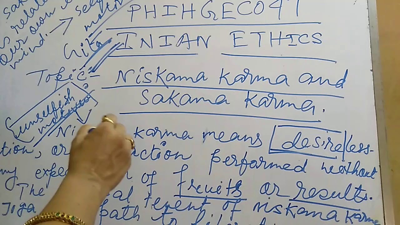 Niskama karma..and sakama karma in Indian ethics - YouTube