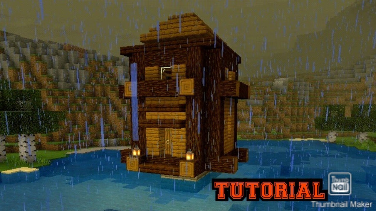 How to make a mini luxury house for fishermen , Minecraft pe - YouTube