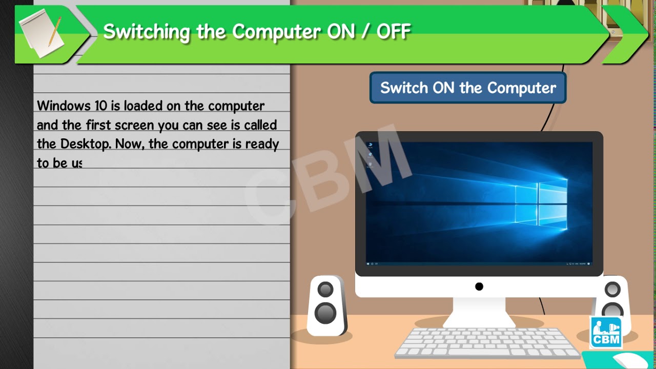 Switching the Computer ON/OFF | Computer Book-I | Smart with Computer ...