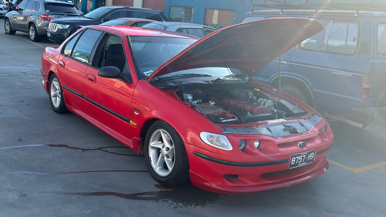 EL XR6 Red Full Paint Restoration Part 1 - YouTube