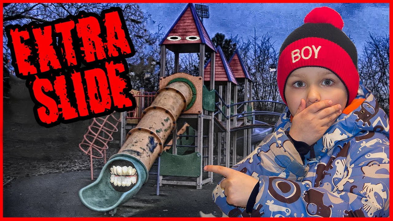 EXTRA SLIDE IN REAL LIFE! IT WANTS TO EAT ME! CURSED PLAYGROUNDS - YouTube
