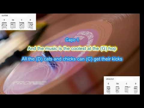 At the Hop by Danny and the Juniors play along with scrolling guitar ...