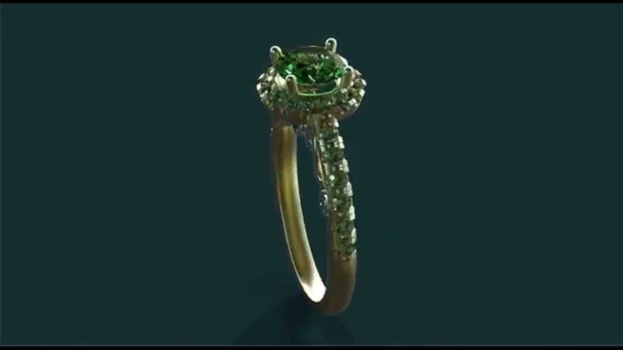 CG RINGS 3D - Gemstone rings (Model ring_06) - YouTube