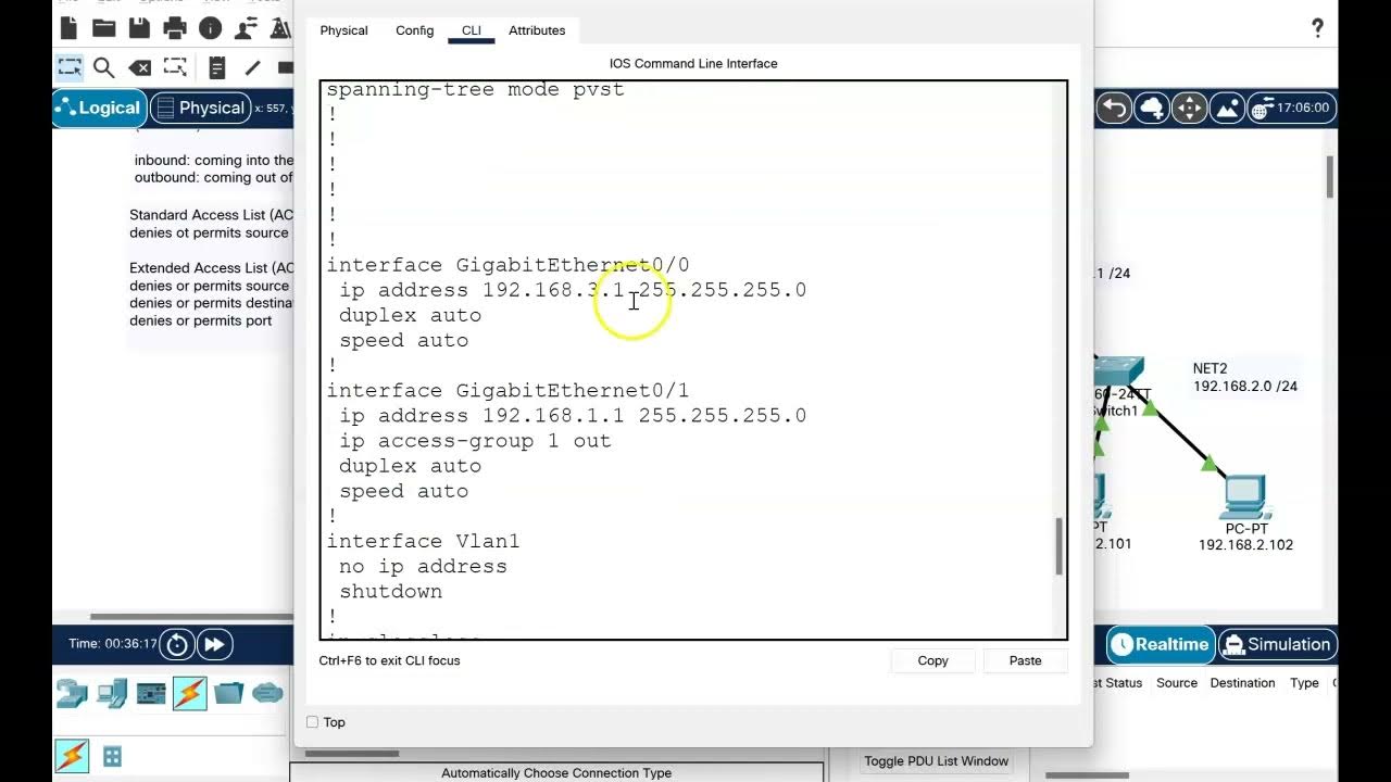 Access List - Packet Tracer Schema - YouTube
