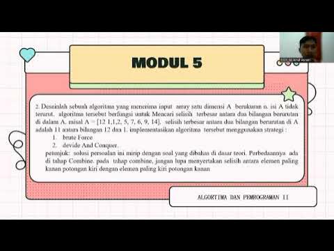 Algoritma Pemrograman Brute force dan devide conquer - YouTube