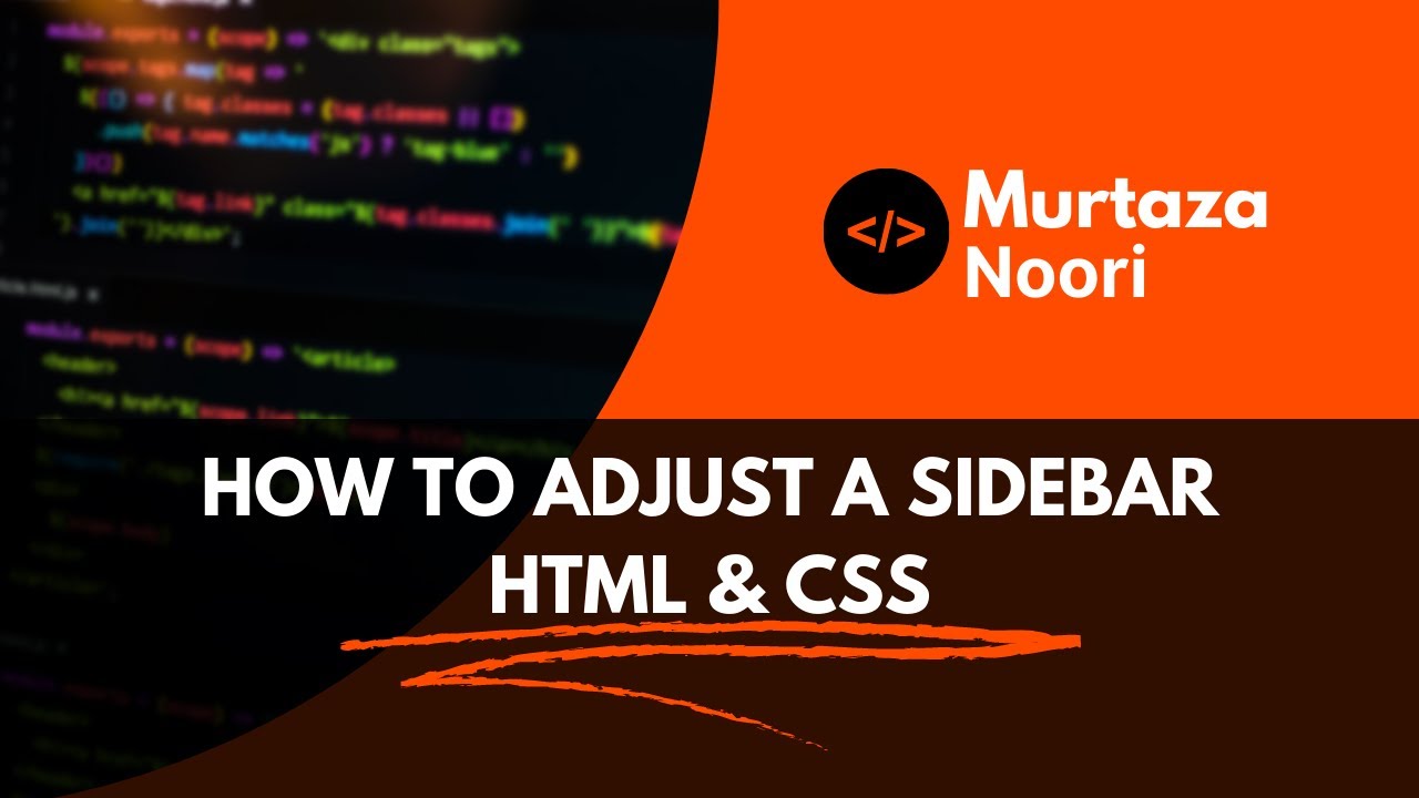 How To Adjust Your Sidebar In Html And Css Css Fixed Html Sidebar Youtube 3710