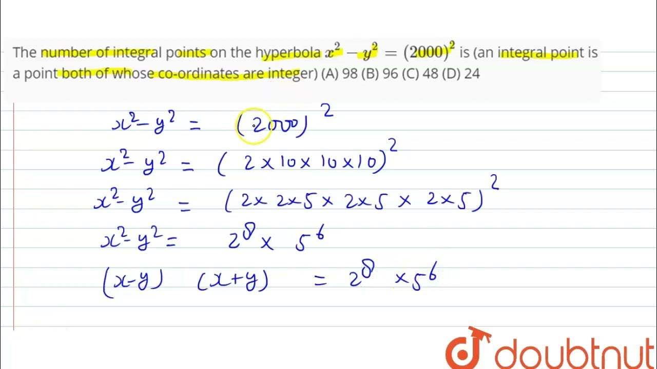 the-number-of-integral-points-on-the-hyperbola-x-2-y-2-2000-2-is-an
