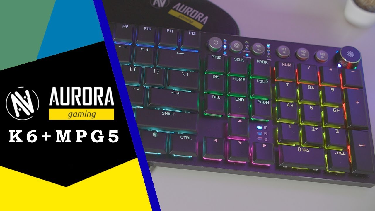 Aurora K6 🛰 Dobra, Tania, nisko profilowa i po 2.4GHz!? + Podkładka RGB ...