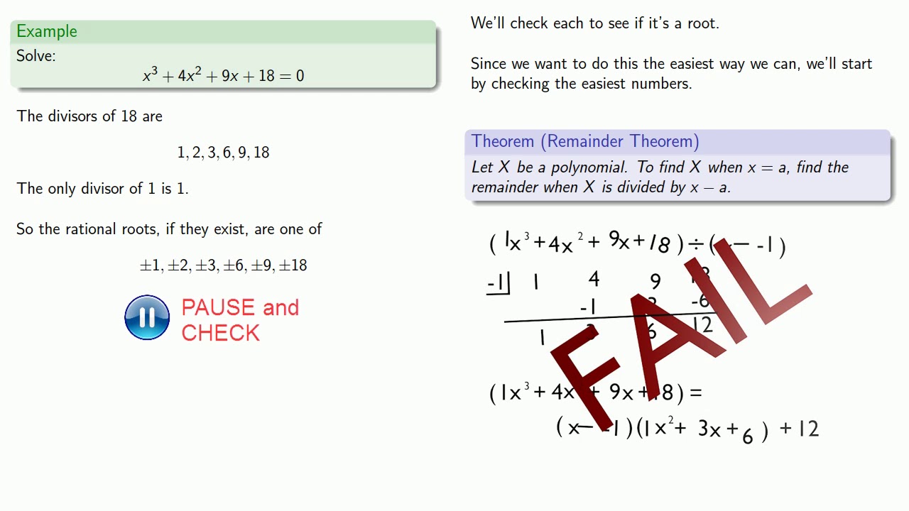 Solving Polynomial Equations - YouTube