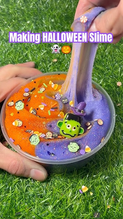 Making HALLOWEEN Slime🎃 #slime #satisfying - YouTube